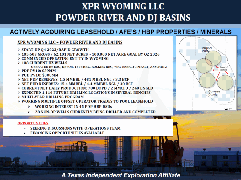 XPR Wyoming LLC - TIE